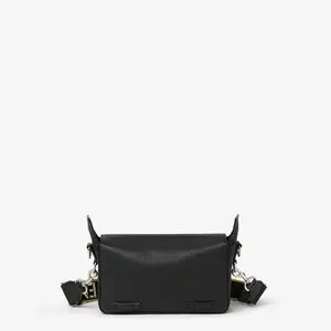 Fendi Flow Small Black Cuoio Romano Leather Bag